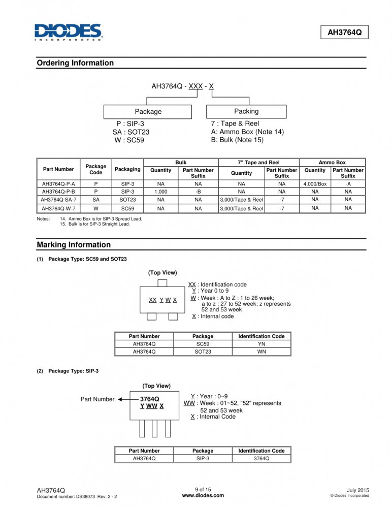 AH3764Q datasheet page 9