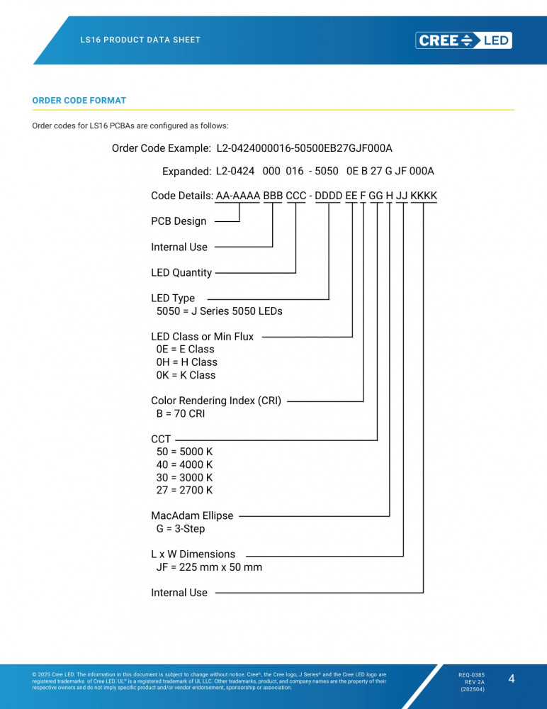 LS16 product document, page 4