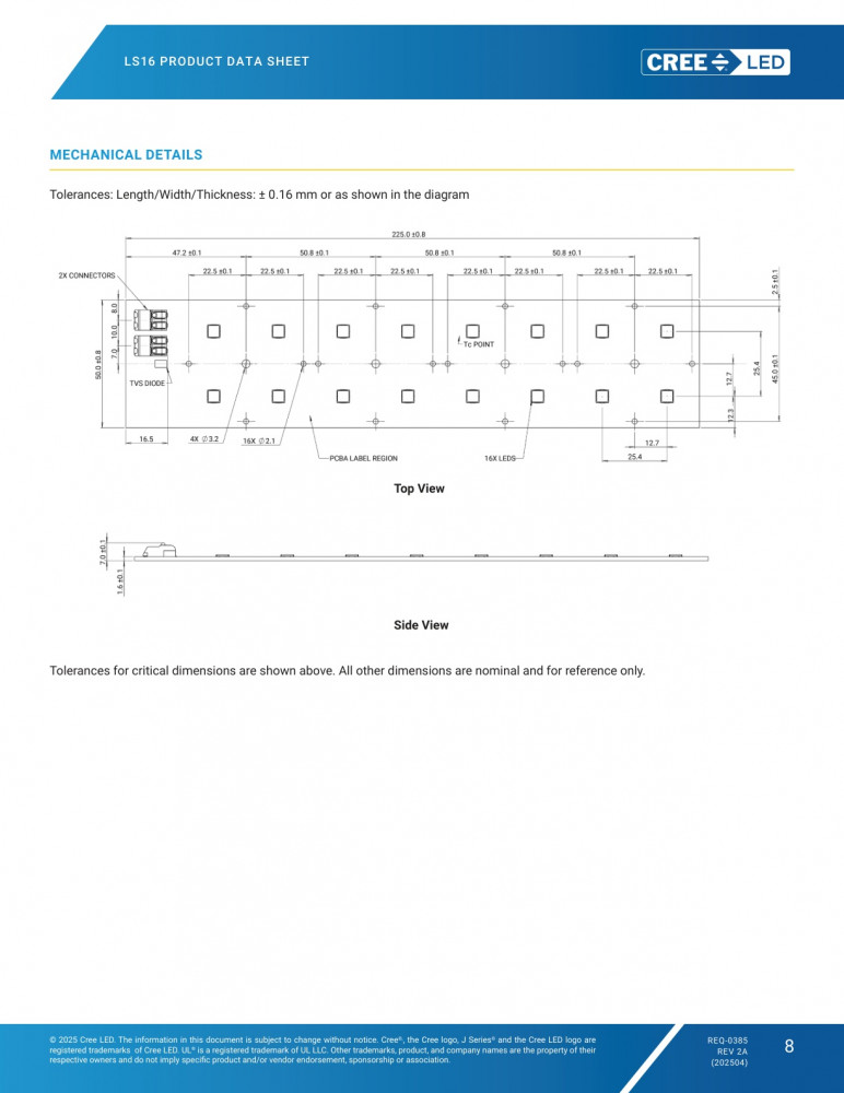 LS16 product document, page 8