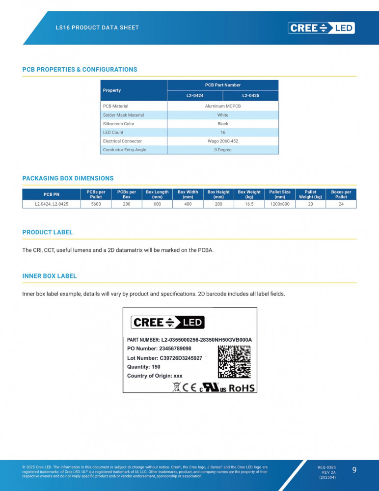 LS16 product document, page 9