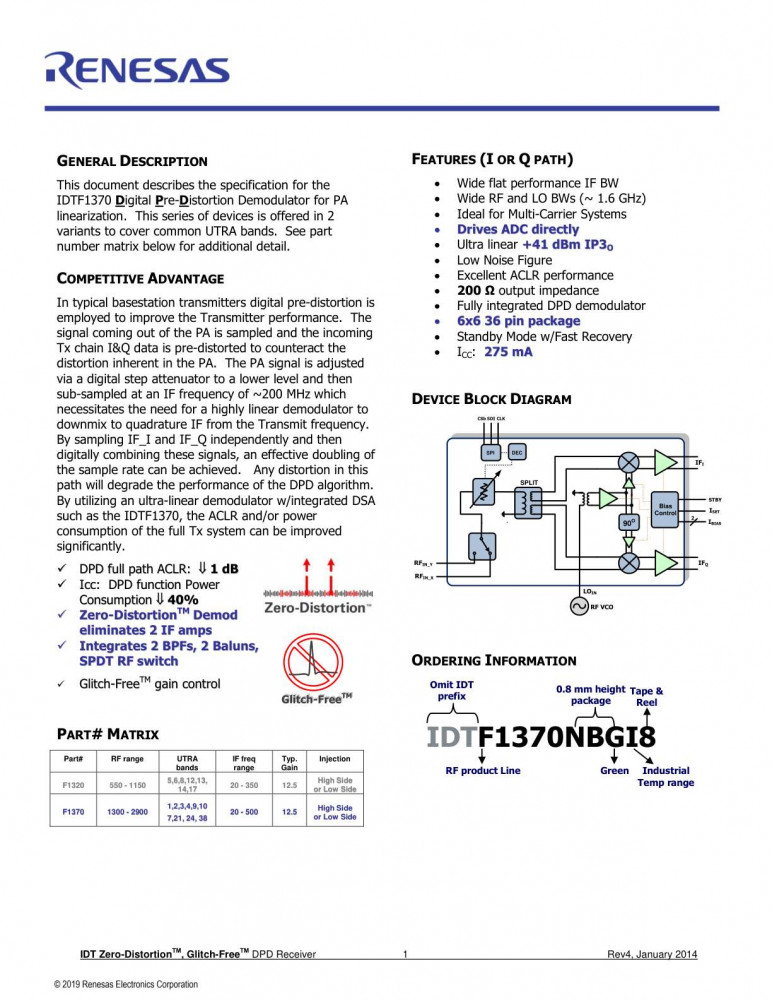 F1370NBGI8 datasheet page 1