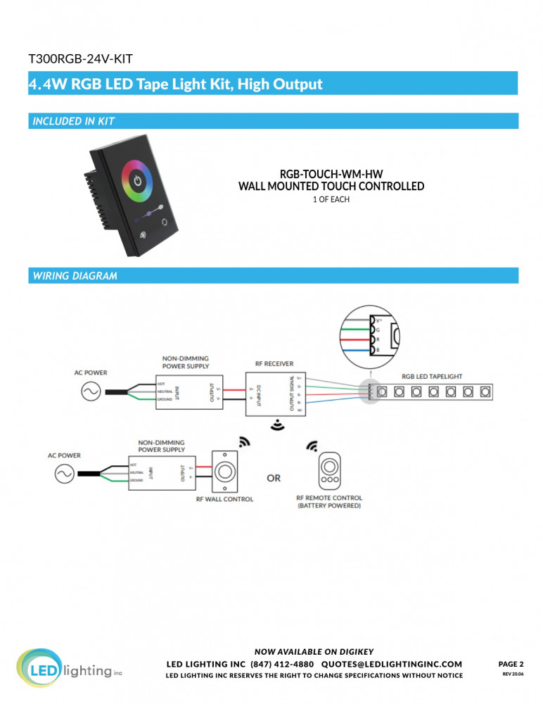 LEA NETWORKS T300RGB-24V-KIT product documentation page 2