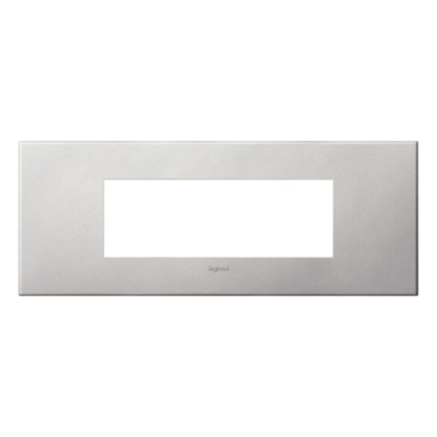 Arteor - Italian / US standard plate square version 6 modules - Soft Alu matt thermoplastic - Flush-mounted snap-on frame for sale