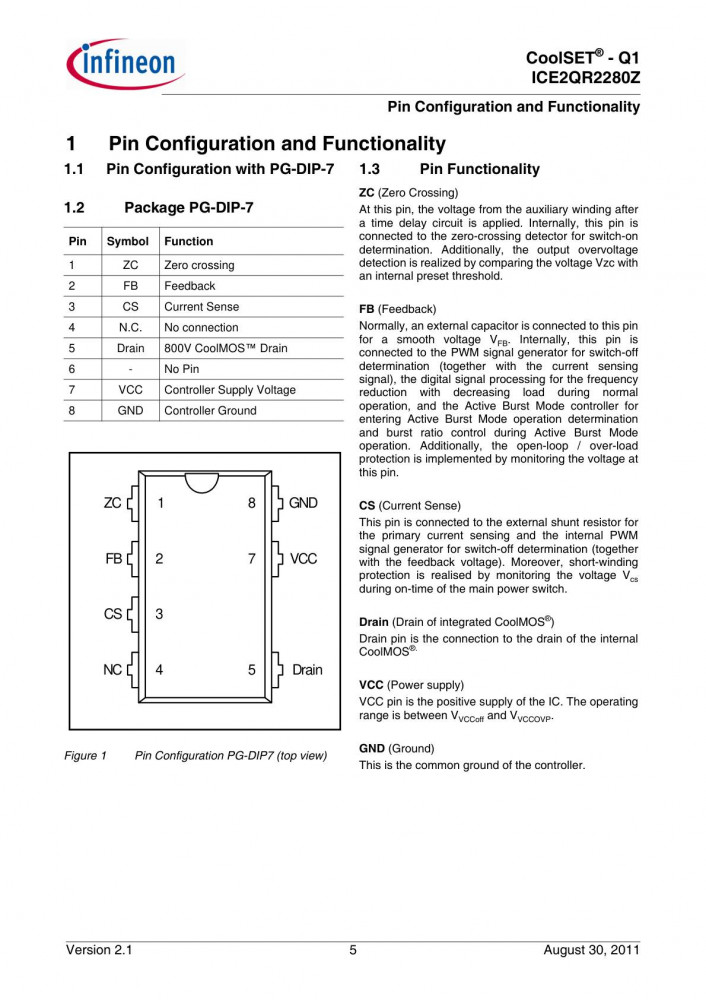 ICE2QR2280Z datasheet page 5