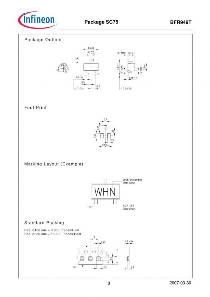 BFR949TE6327 datasheet page 8