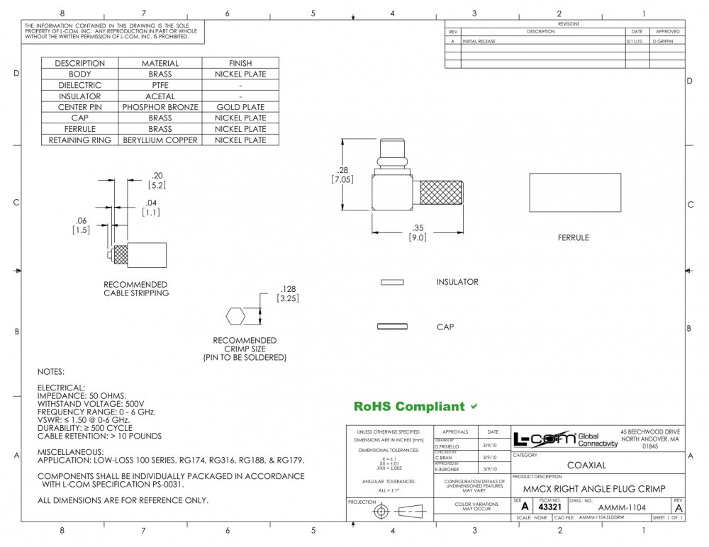 L-com AMMM-1104 product drawing