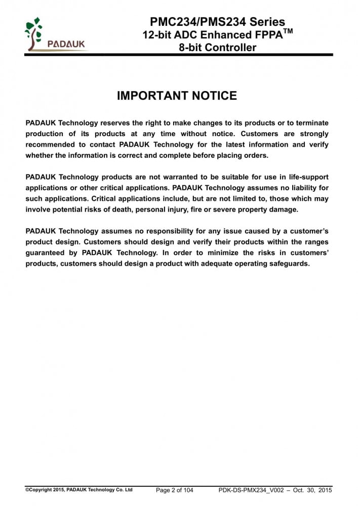 PMC234 datasheet preview page 2