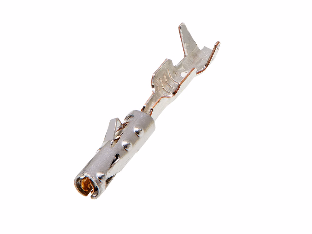 0.635mm CMC CP Female Terminal, HP Version, Tin Plated with Selective 1.27µm Gold in Contact Area, for Square 0.60mm x 0.60mm Pins, Wire Size 0.75mm² for sale