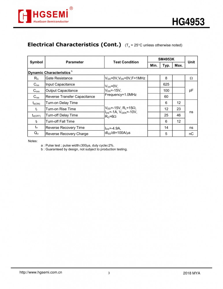 HG4953M/TR datasheet page 3
