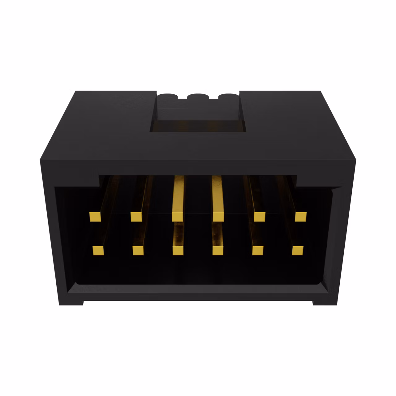 C-Grid PCB Header, 2.54mm Pitch, Through Hole, Dual Row, Right-Angle Shrouded, Version B, High-Temperature, 12 Circuits, 0.38µm Gold (Au) Plating, 5.08mm Tail Length for sale