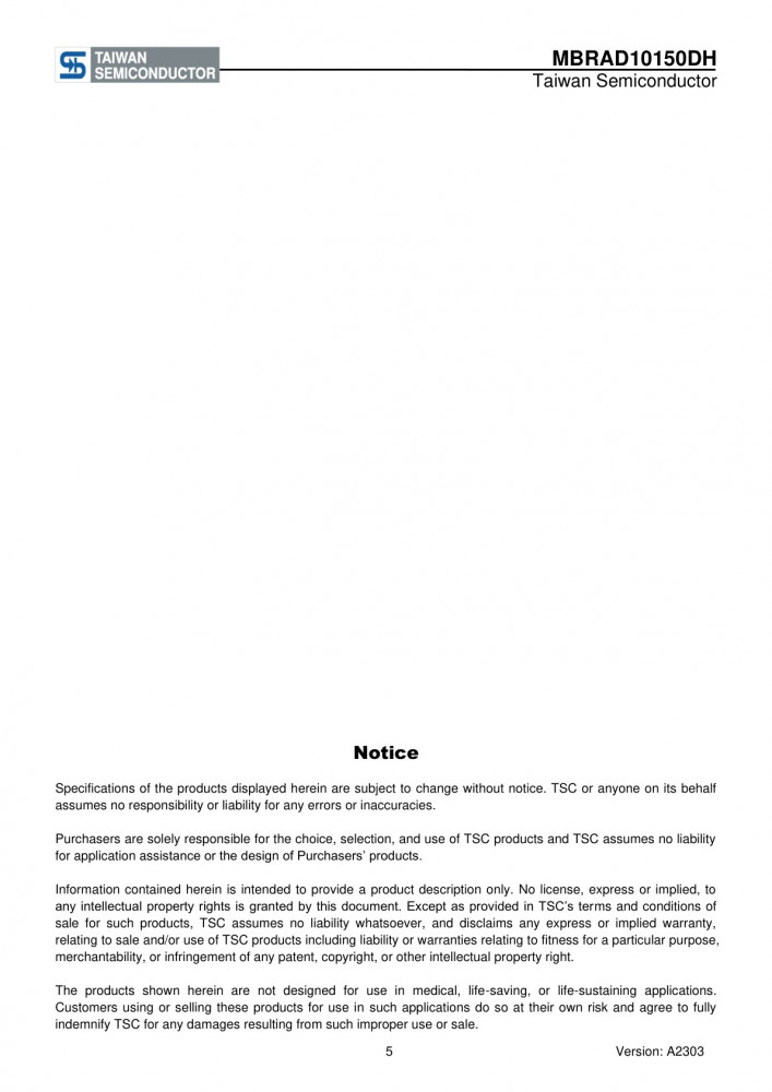MBRAD10150DH datasheet page 5