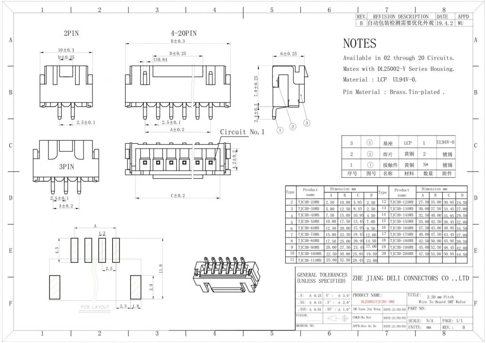 TJC3B-RT technical document page 3