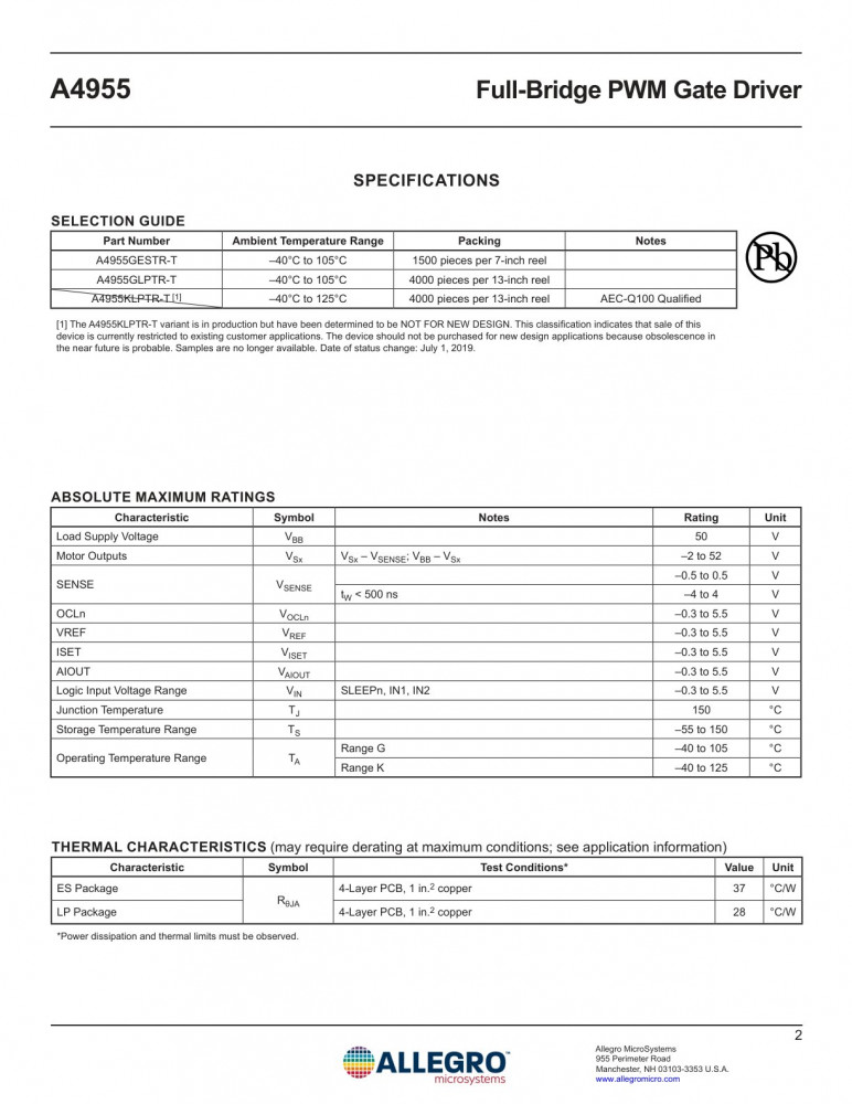A4955 datasheet page 2