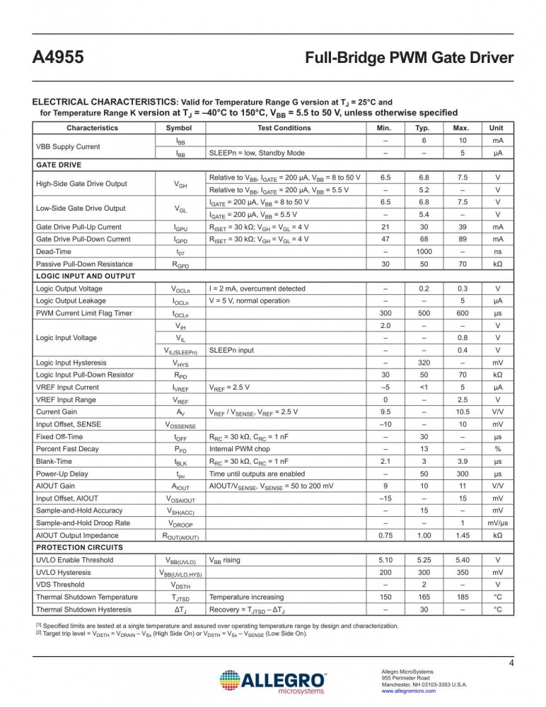A4955 datasheet page 4
