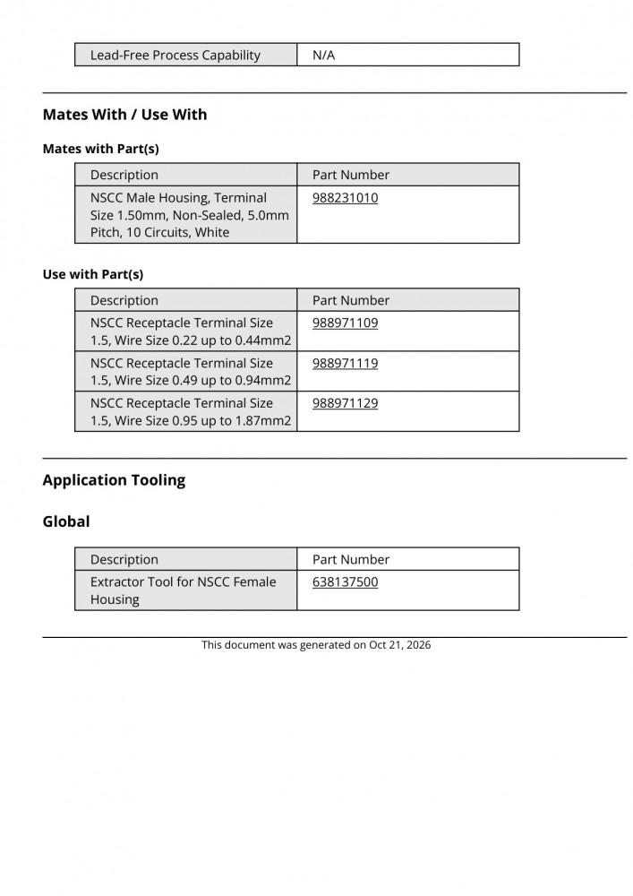 988161110 product document image, page 3
