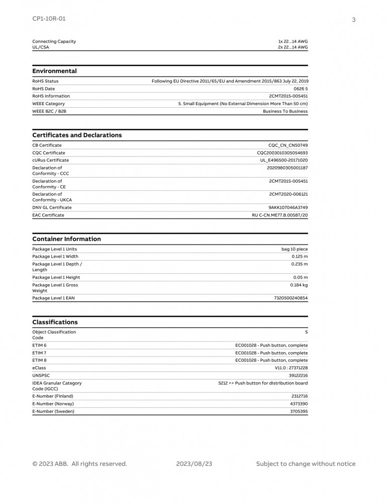 ABB CP1-10R-01 technical document page 3