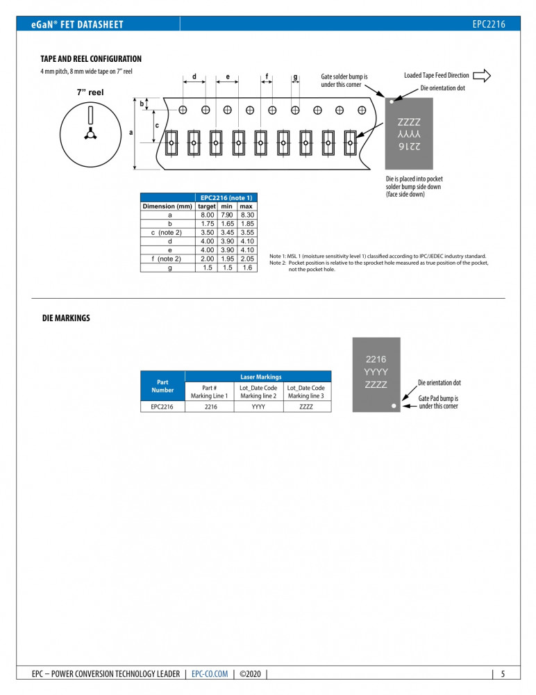 EPC2216 technical document page 5