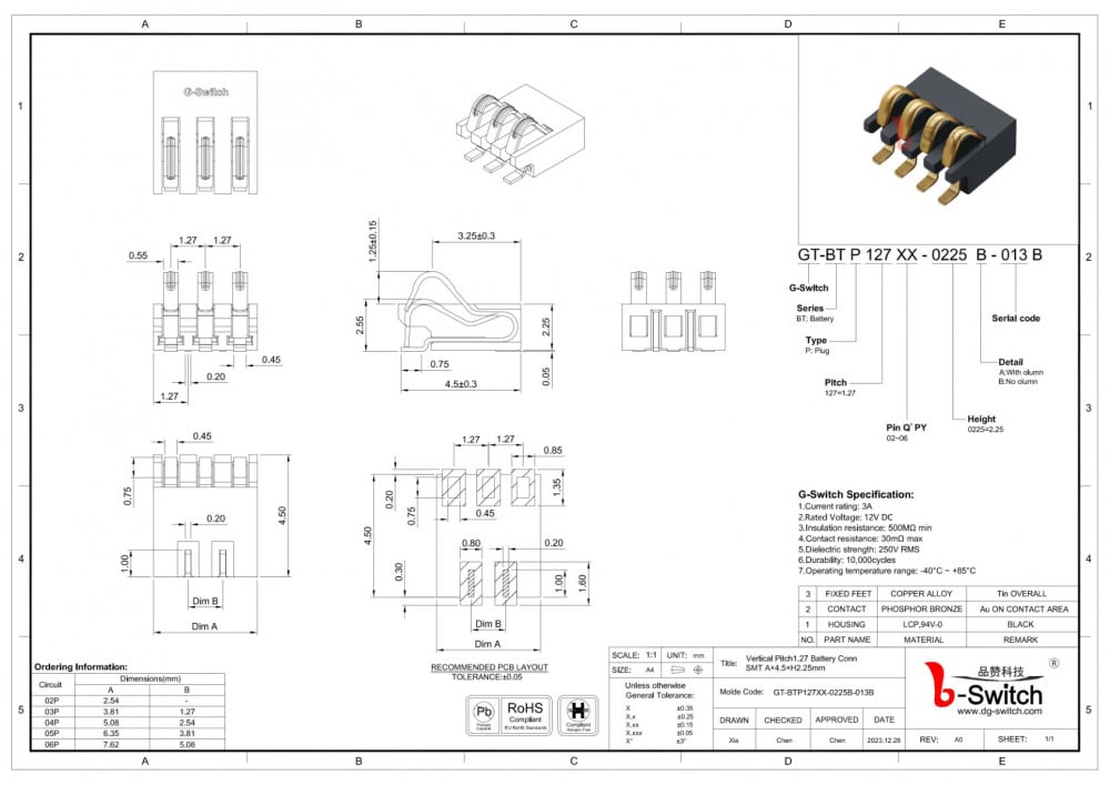 GT-BTP12704-0225B-013B technical drawing preview