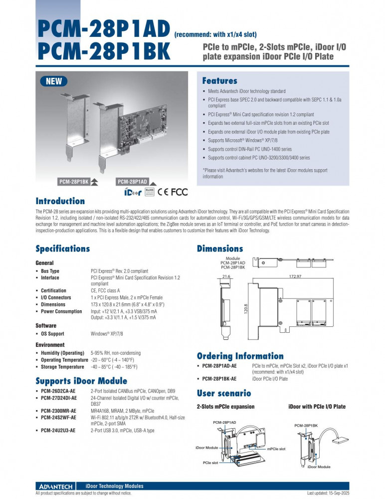 PCM-28P1AD product document image