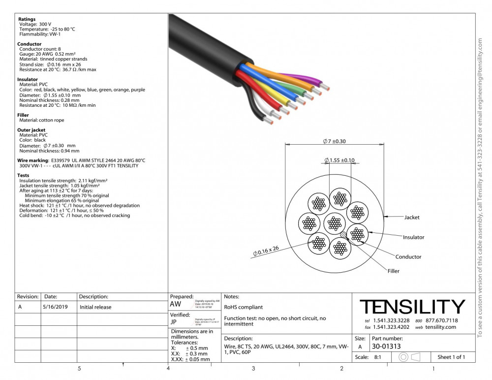 Tensility International 30-01313 product drawing preview