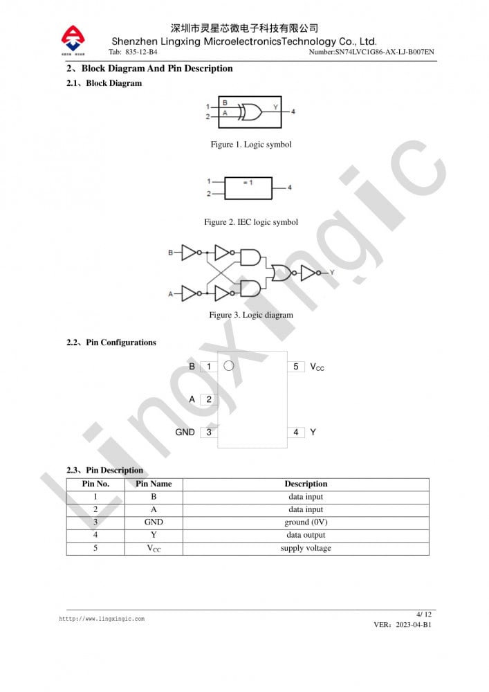 SN74LVC1G86DB(LX) datasheet page 4