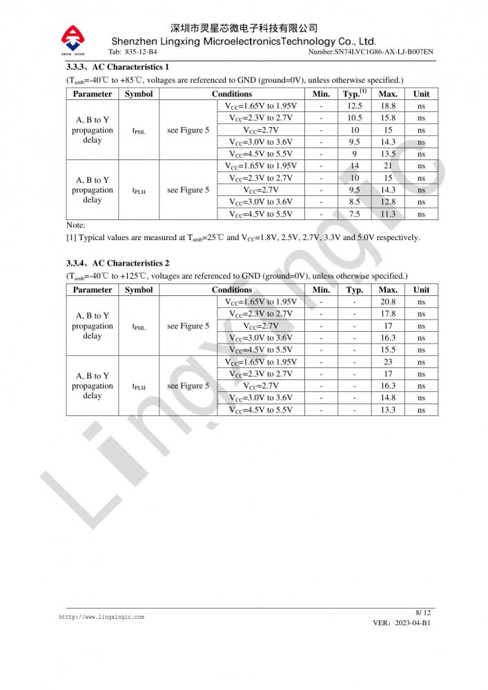 SN74LVC1G86DB(LX) datasheet page 8