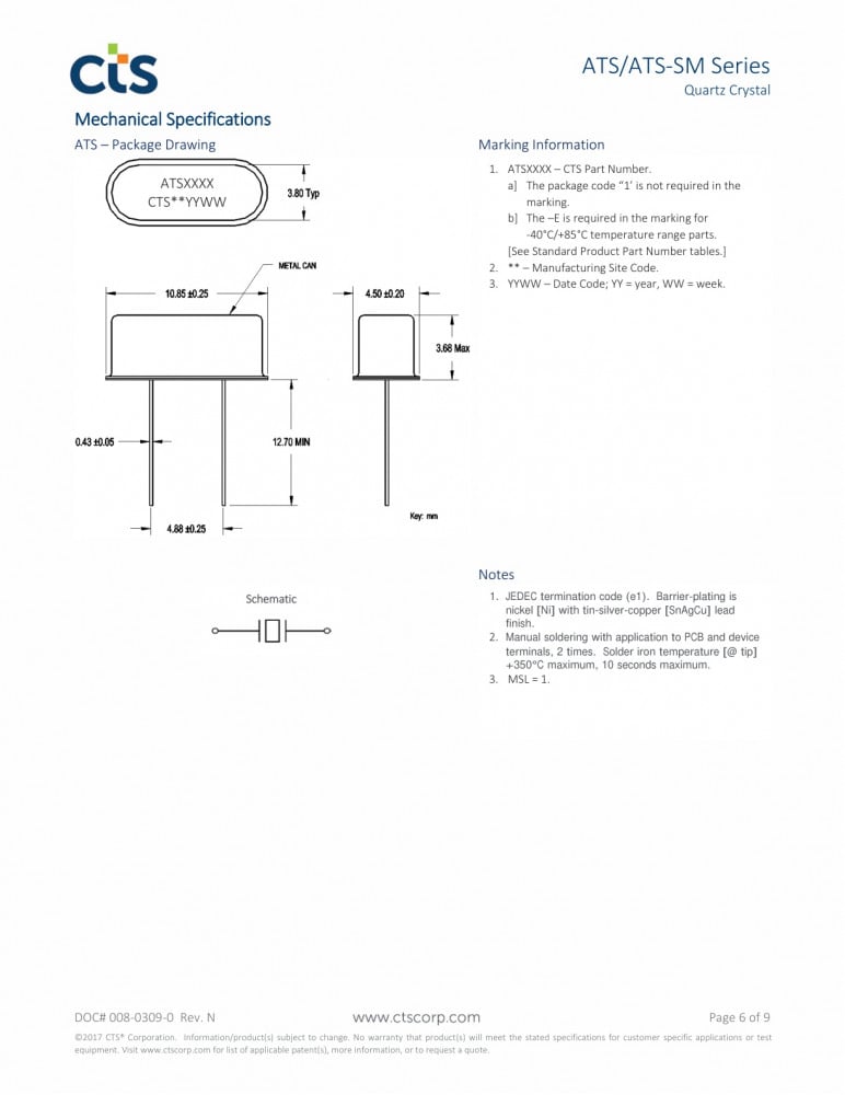 CTS ATS/ATS-SM datasheet page 6