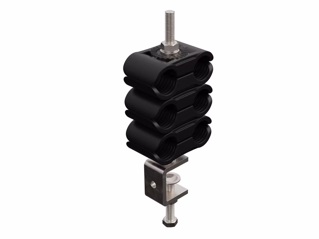 Dual Side, 3-Hole, Feeder Clamp for 5/8