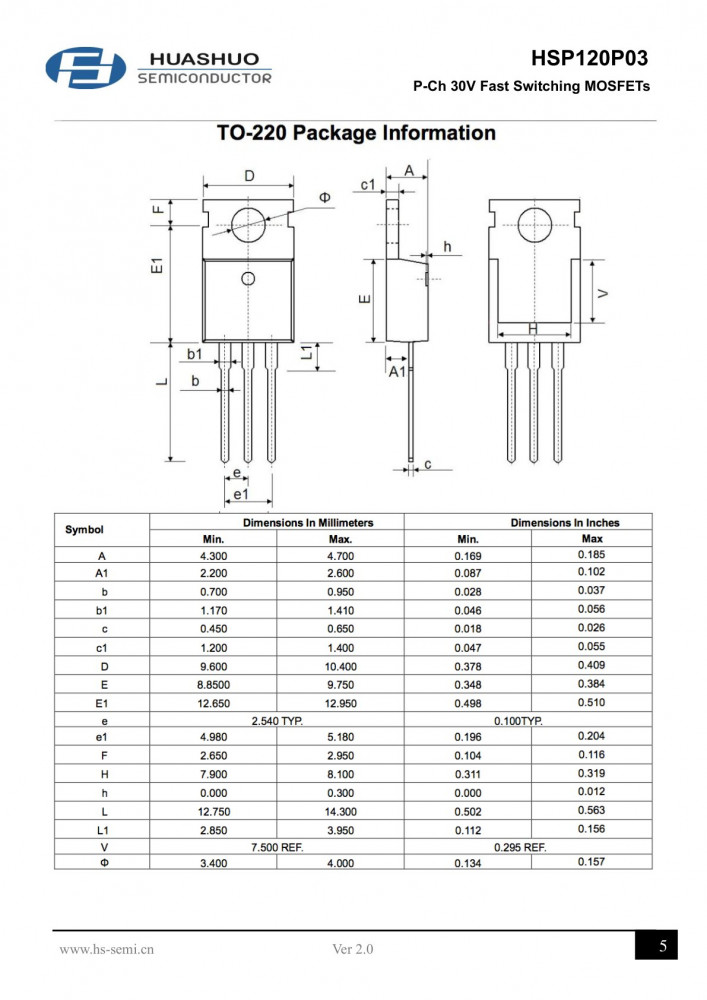 HSP120P03 datasheet page 5