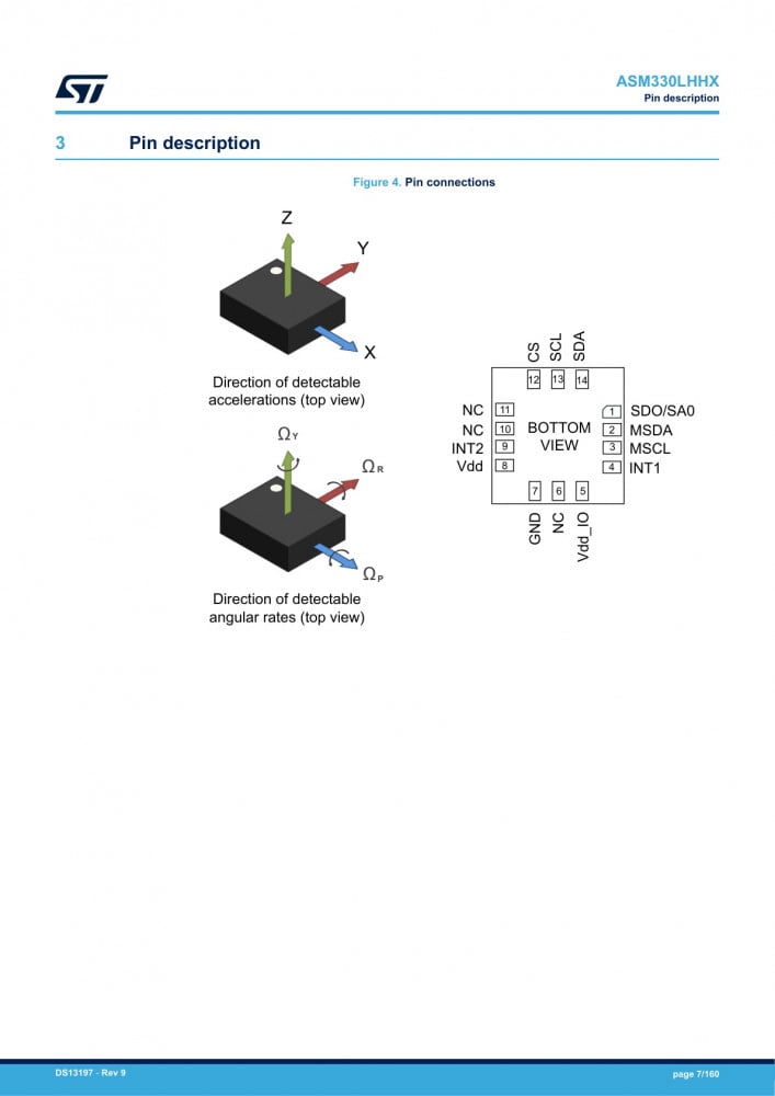 ASM330LHHX technical document page 7