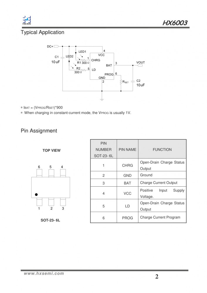 HX6003 datasheet page 2