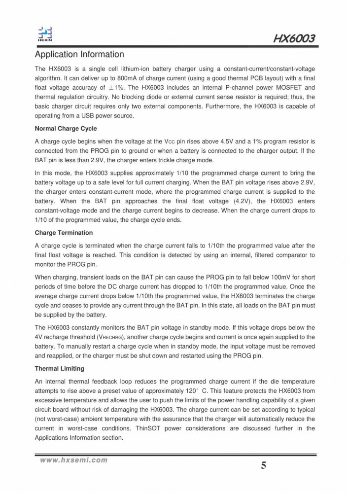 HX6003 datasheet page 5