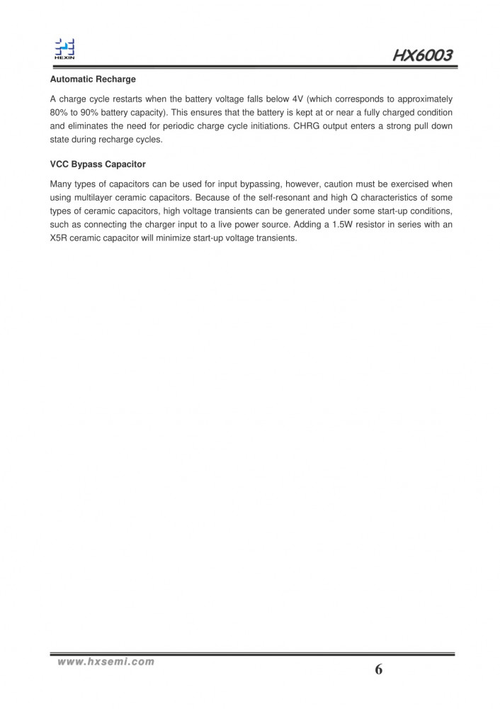 HX6003 datasheet page 6