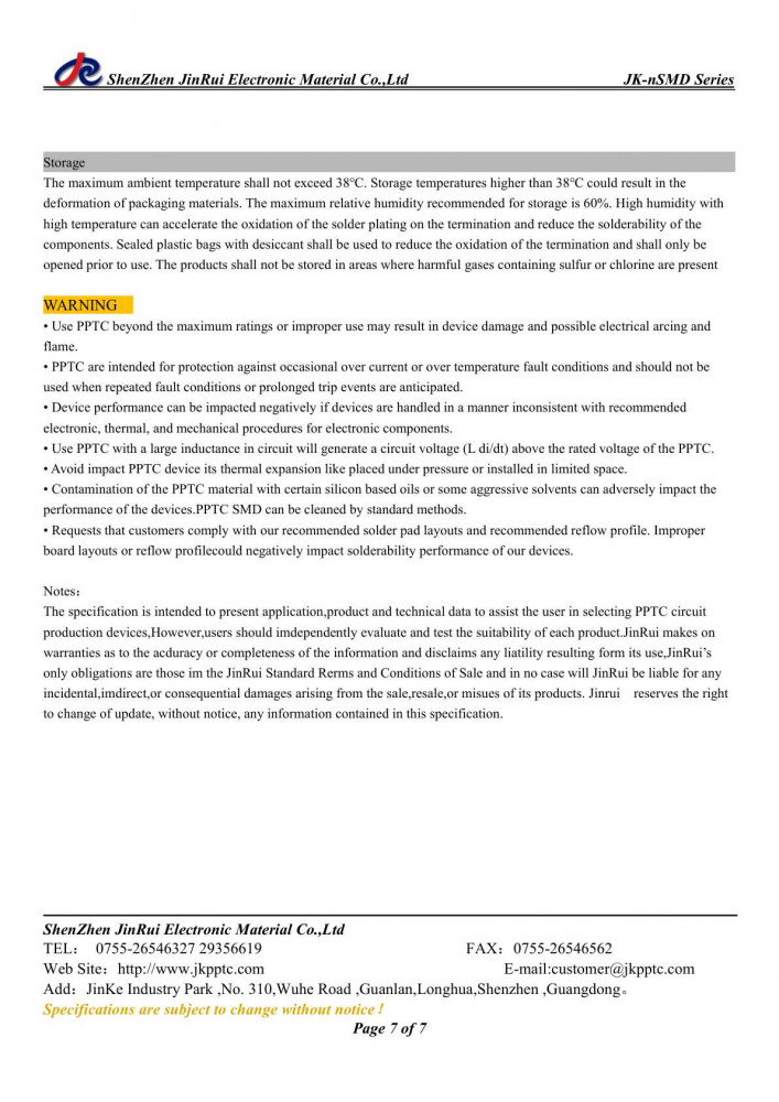 JK-nSMD series datasheet page 7