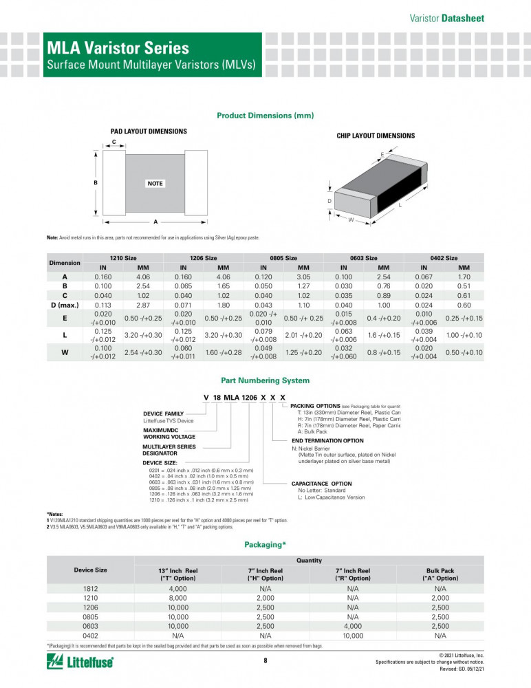 Littelfuse MLA datasheet page 8