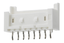 2.50mm Pitch, Mini-Lock PCB Header, Single Row, Vertical, Through Hole, Matte Tin Plating, Positive Lock, 9 Circuits, with Potting Capability, Tray, 3.50mm PC Tail Length, Black