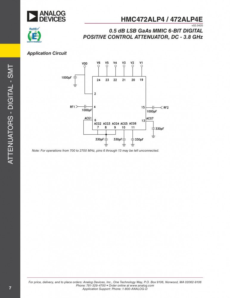 HMC472ALP4E technical document page 7