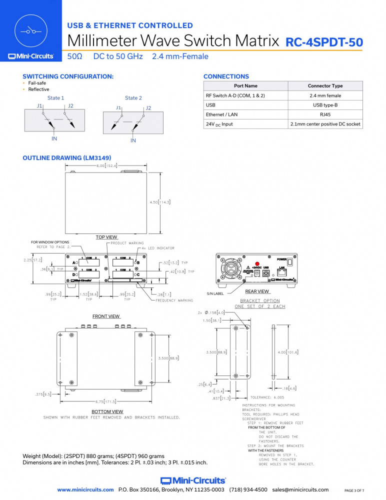 RC-4SPDT-50 technical document page 3