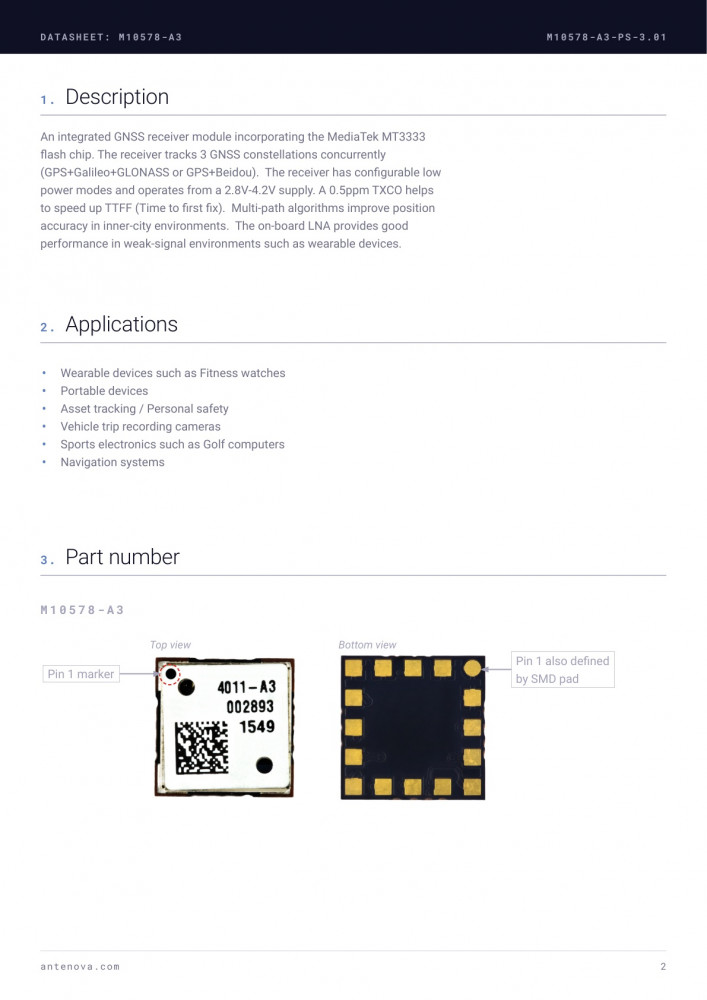 M10578-A3 datasheet page 3