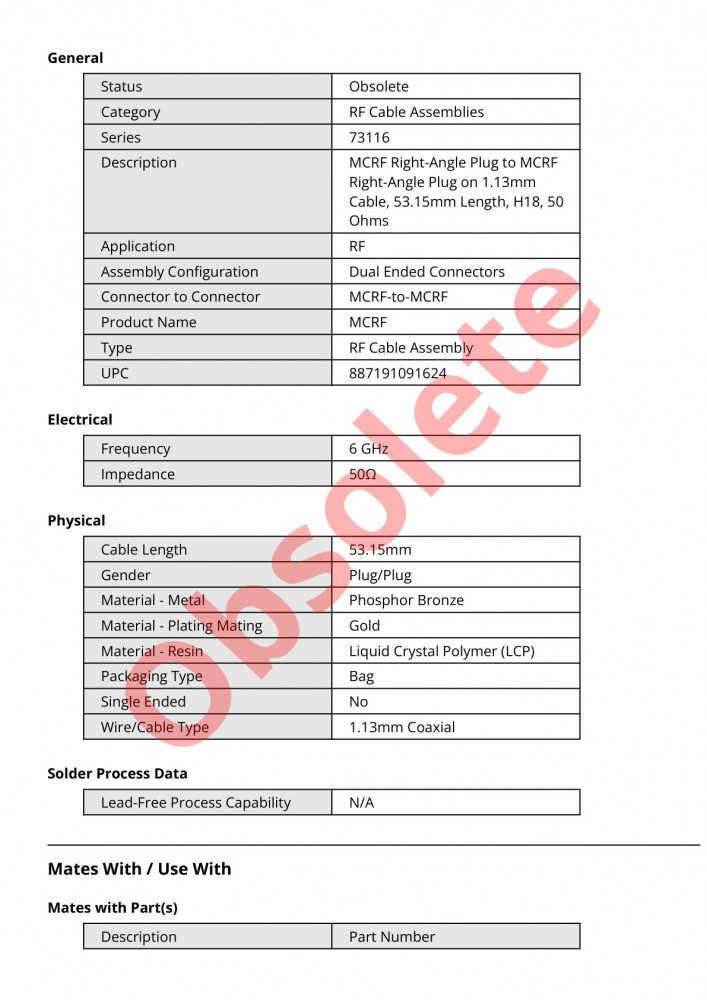 Product document image 2 for MOLEX 731160649