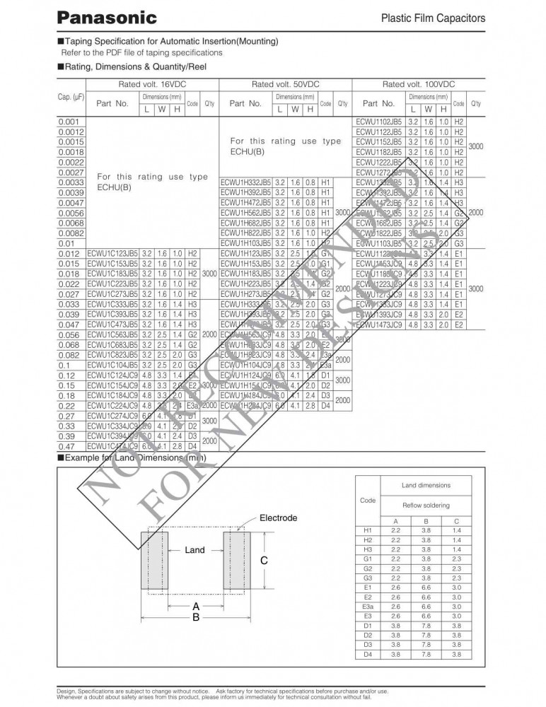 PANASONIC ECWU(B) technical document page 2
