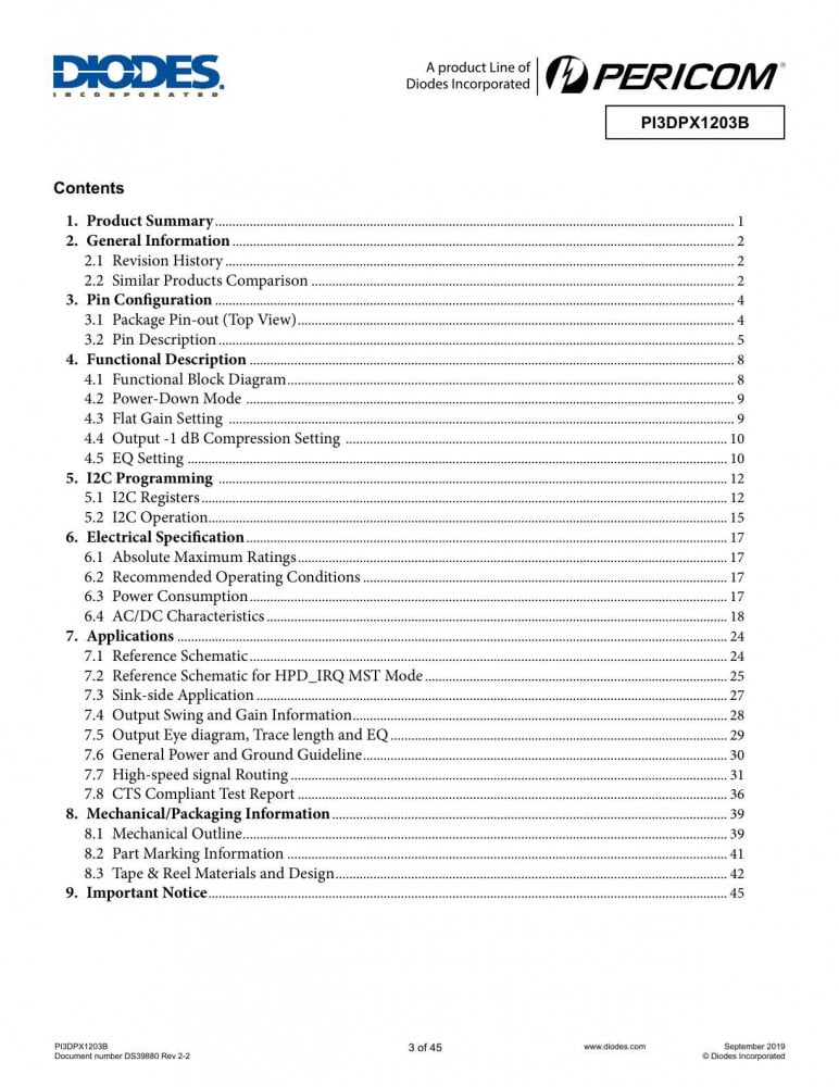 PI3DPX1203B datasheet page 3