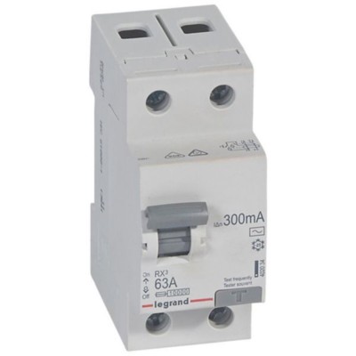 RCD RX³ - 2P 230V~ 63A RCCB - 300mA AC type - DIN rail mounting - IP20 protection for sale