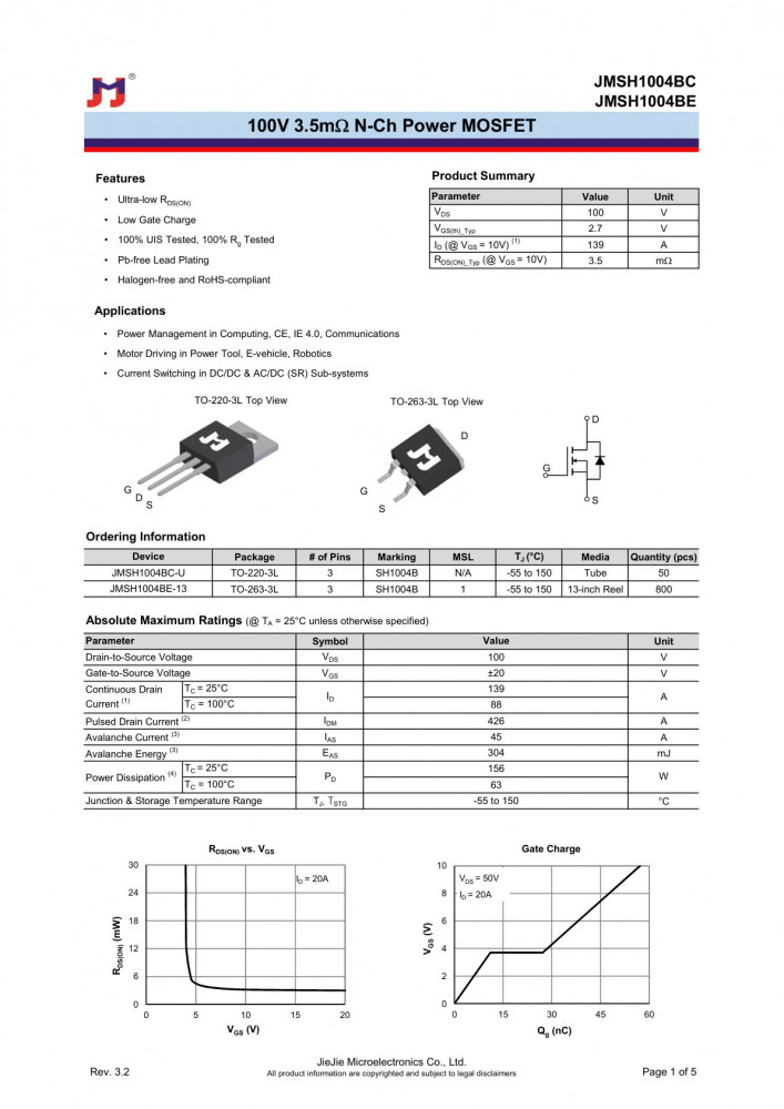 JMSH1004BC datasheet page 1