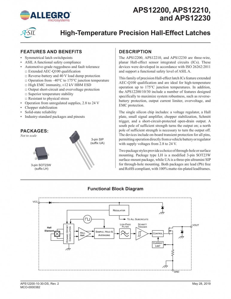 APS12200 datasheet page 1