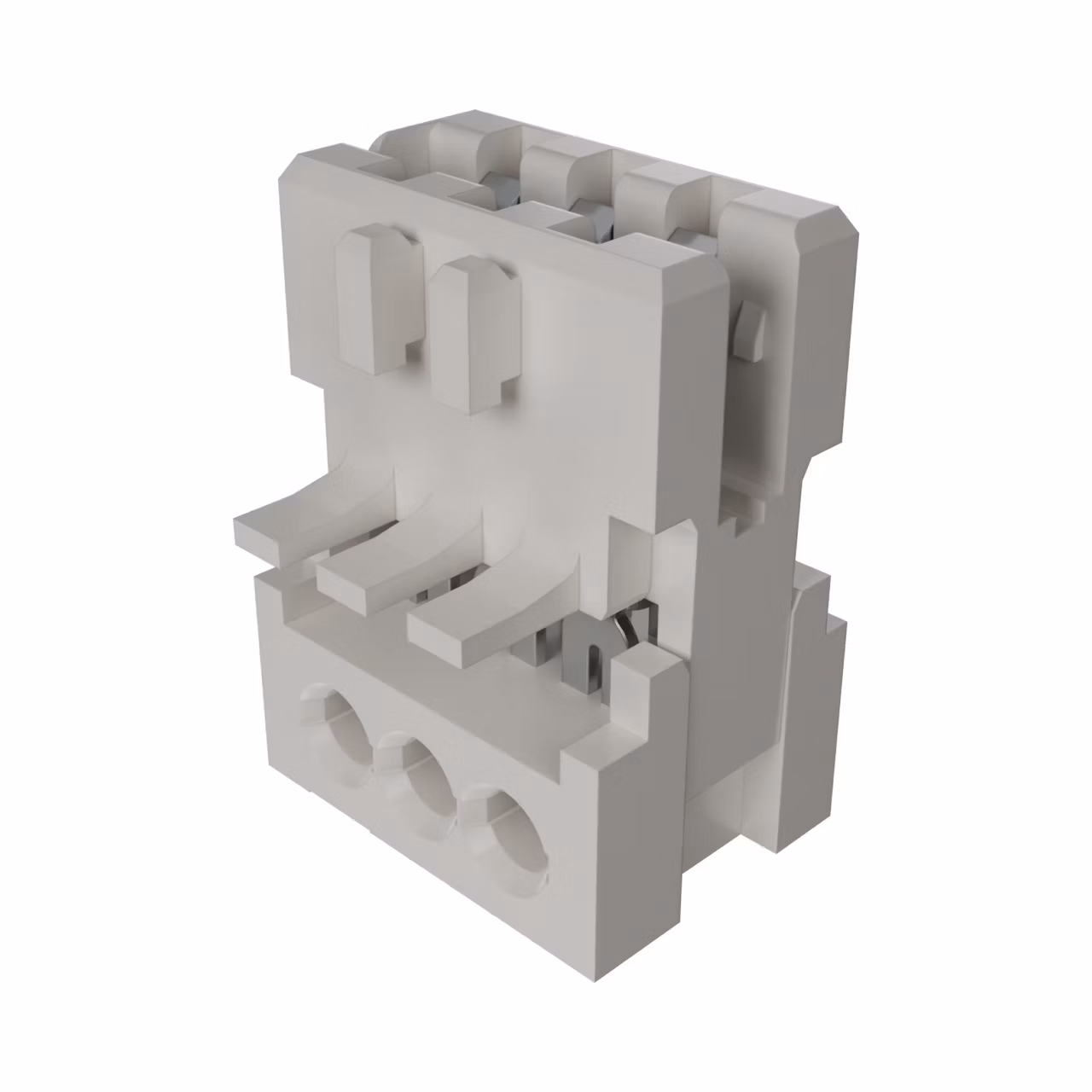 Appli-Mate RAST 2.5 IDT Connector, 2.50mm Pitch, Direct/Indirect, Female, Beaded Terminal, 3 Circuits, Position Keys A and D Removed, 1 Slotted and 1 Open Endwall for sale