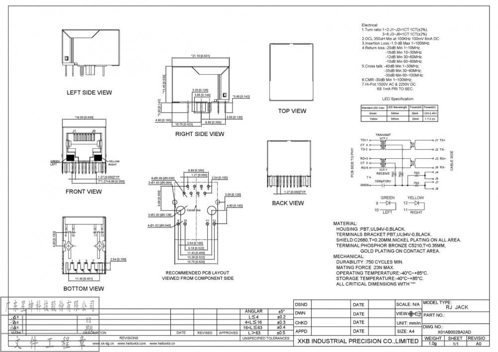 X01AB002BA2AD technical drawing
