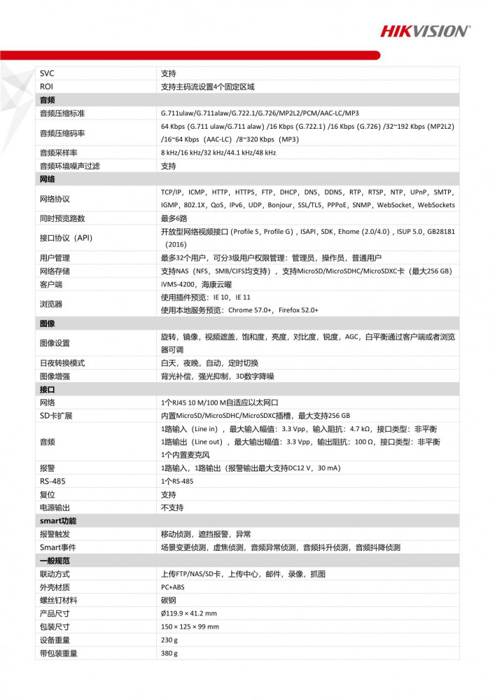 DS-2XA3956F-IS technical document page 3