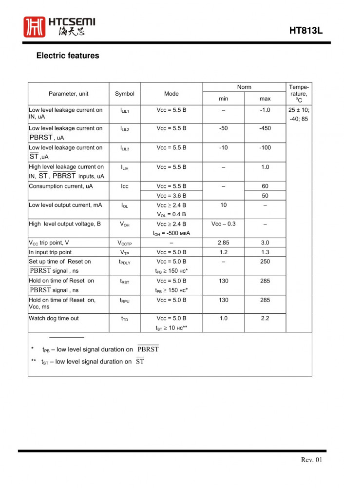 HT813LRZ technical document page 3