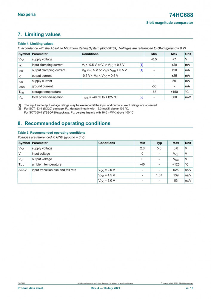 74HC688PW,118 technical document page 4